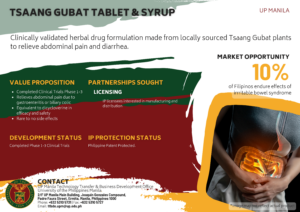 Tsaang gubat tablet and syrup – UP Manila TTBDO