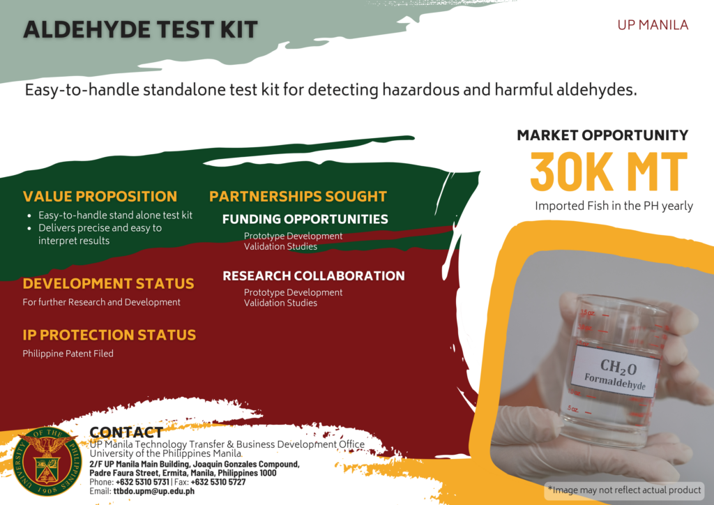 Aldehyde Test Kit – UP Manila TTBDO